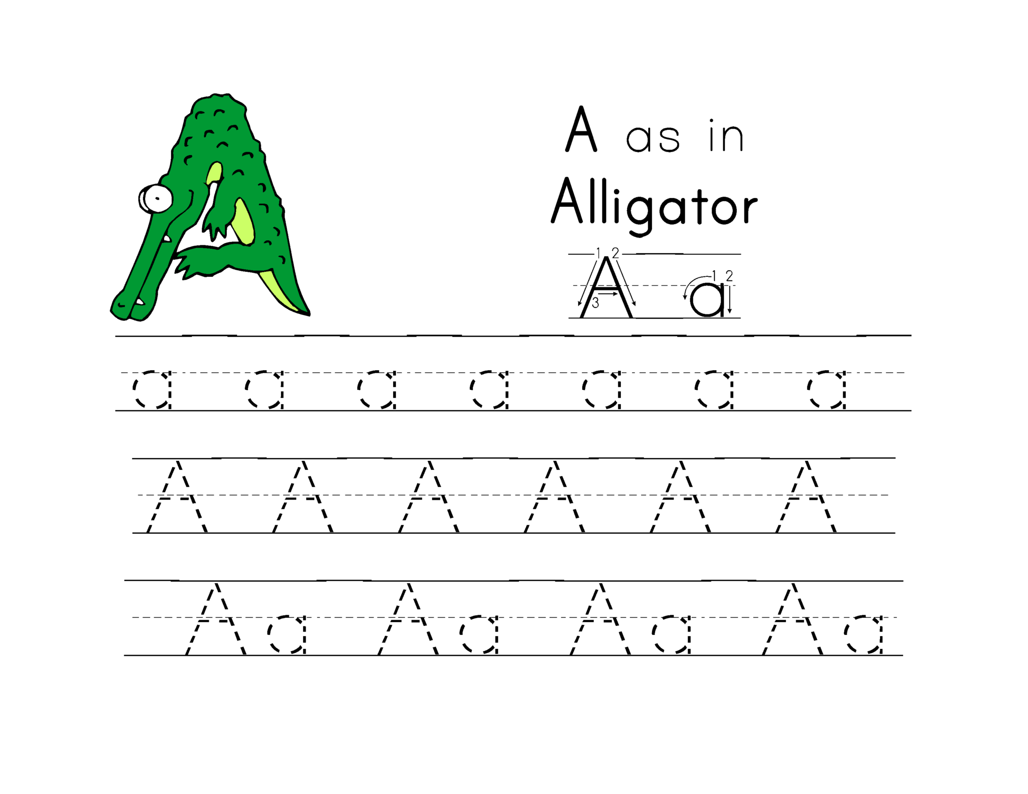 Handwriting | Learning to Write My Letters | Alligator Themed - My ...