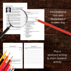 Abraham Lincoln | Informational Text and Activities - My Teaching ...
