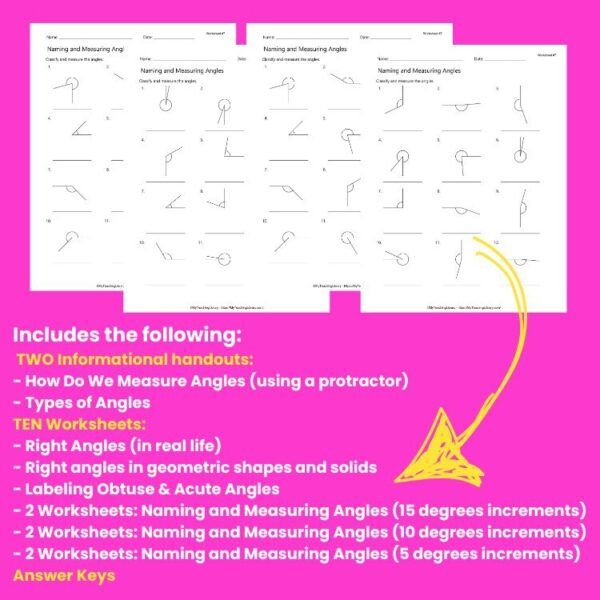 Geometry: Angles | Classifying and Measuring - My Teaching Library ...
