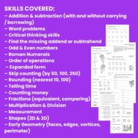 Spring Math Skills Review | 2nd-3rd Grades - My Teaching Library ...