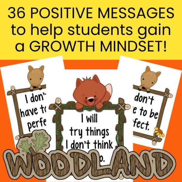 Positive Growth Mindset Posters | Woodland Animals - My Teaching ...