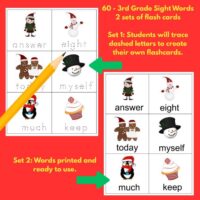Sight Words – 3rd Grade Flash Cards and Classification | Christmas ...