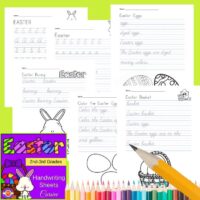 Easter Cursive Handwriting Sheets - My Teaching Library ...