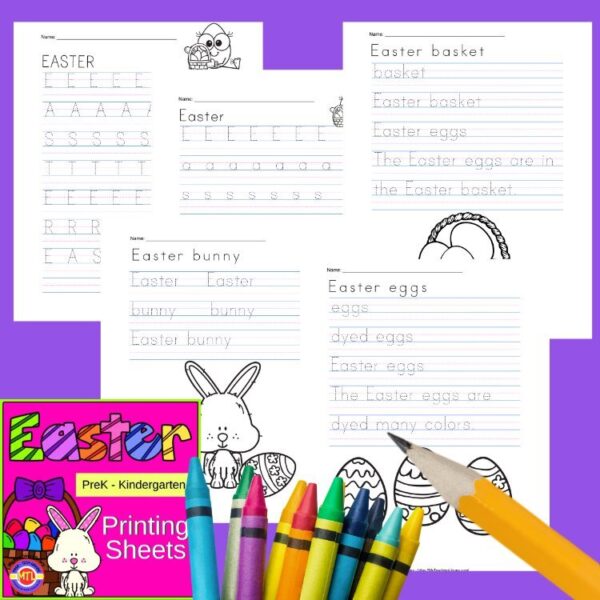 Easter Manuscript Handwriting Practice - My Teaching Library ...