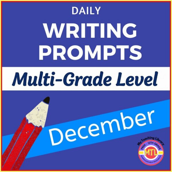 December Writing Prompts Journal - My Teaching Library ...