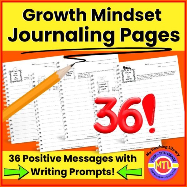 Positive Growth Mindset Journaling Pages | Woodland Animals - My ...