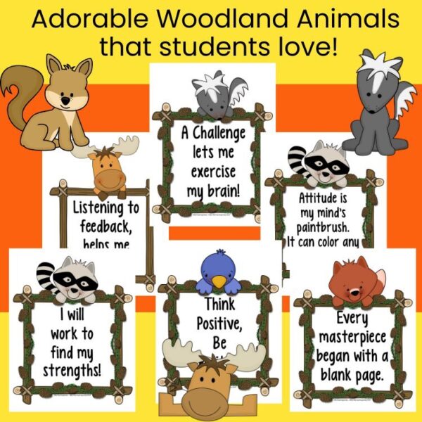 Positive Growth Mindset Posters | Woodland Animals - My Teaching ...