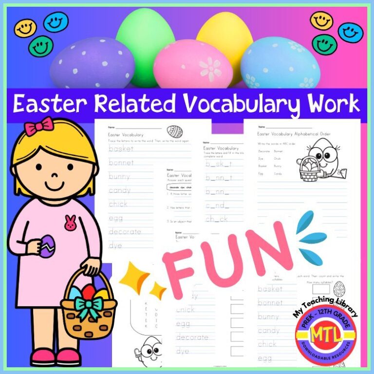 Easter Cursive Handwriting Sheets - My Teaching Library ...