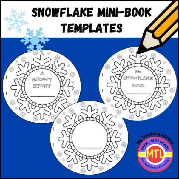 Snowflake Mini-Book Template - My Teaching Library | MyTeachingLibrary.com