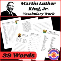 Martin Luther King Jr. Vocabulary - My Teaching Library ...