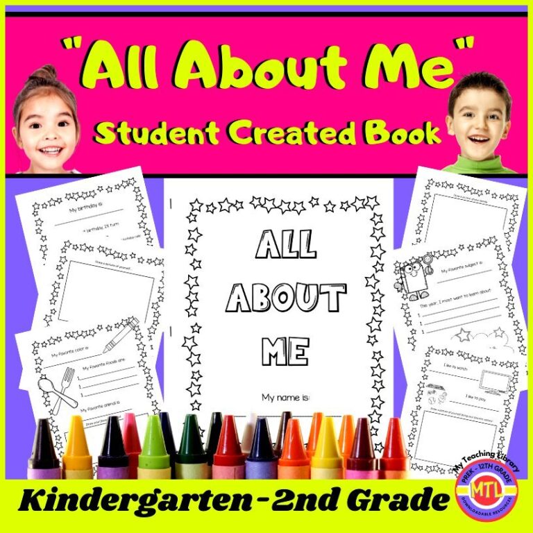 All About Me | Student Created Book - My Teaching Library ...