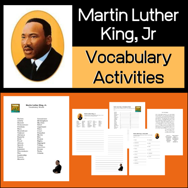 Martin Luther King Jr. Vocabulary - My Teaching Library ...
