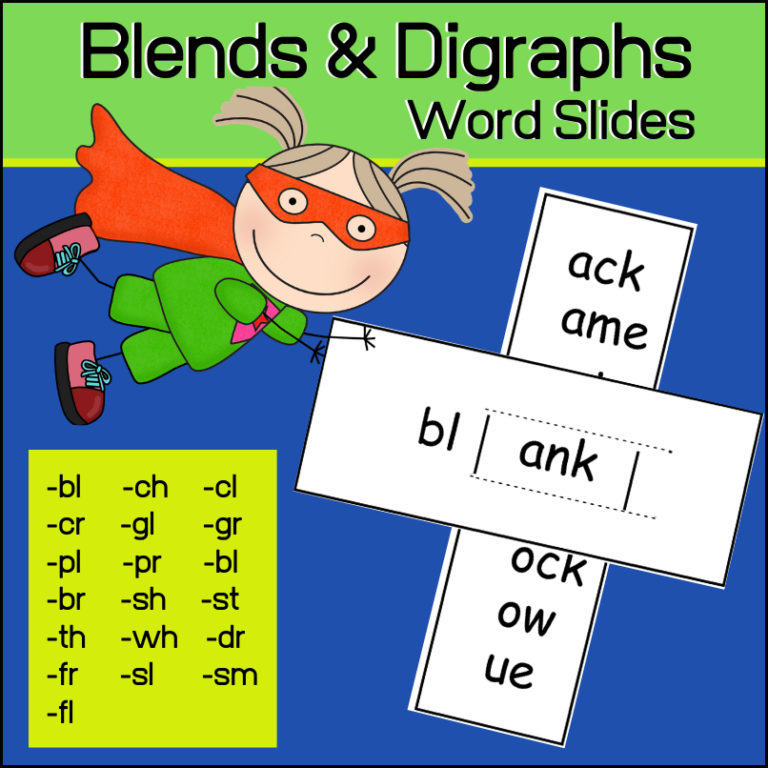 Blends and Digraphs Word Slides - My Teaching Library ...