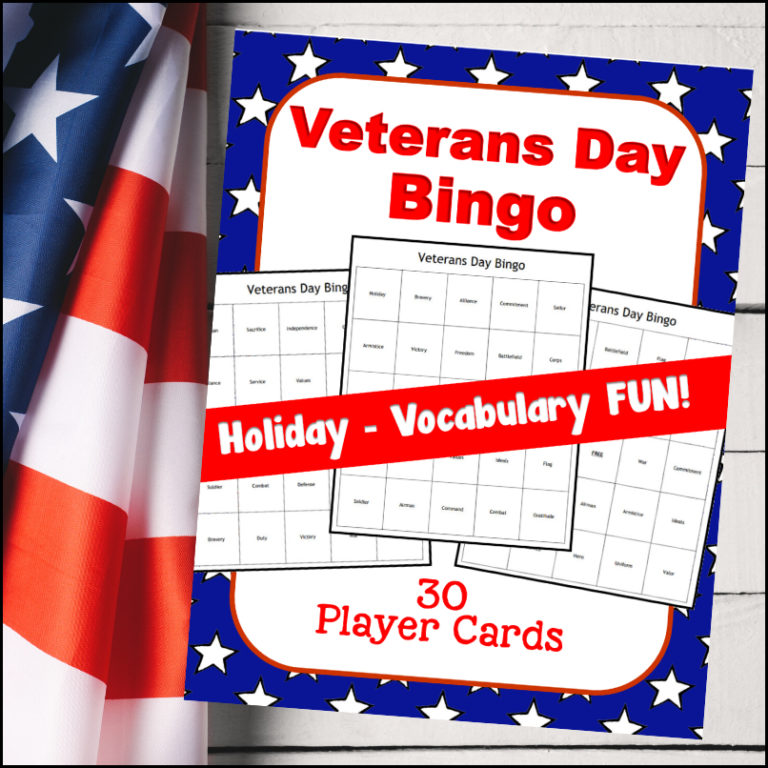 Veterans Day Bingo Game - My Teaching Library | MyTeachingLibrary.com