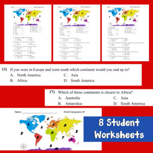 World Geography - Continents and Oceans - My Teaching Library ...