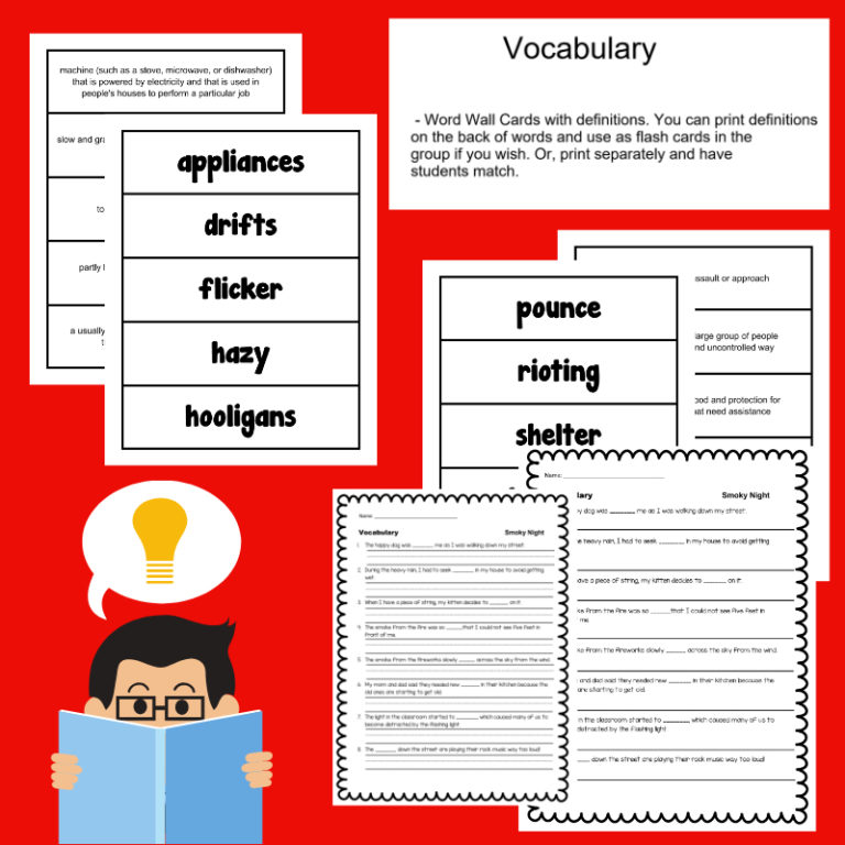 Smoky Night | Caldecott Book Guided Reading Activities - My Teaching ...