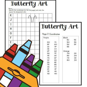 Butterfly Coordinate Math Art - My Teaching Library | MyTeachingLibrary.com