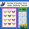 Numbers and Number Words 1 to 120 | Butterfly Themed Cards - My ...