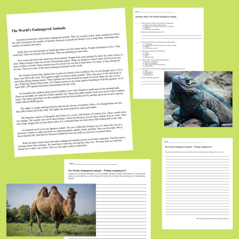 Endangered Animals | Informational Text - My Teaching Library ...