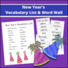New Year's Vocabulary | Word Wall - My Teaching Library ...
