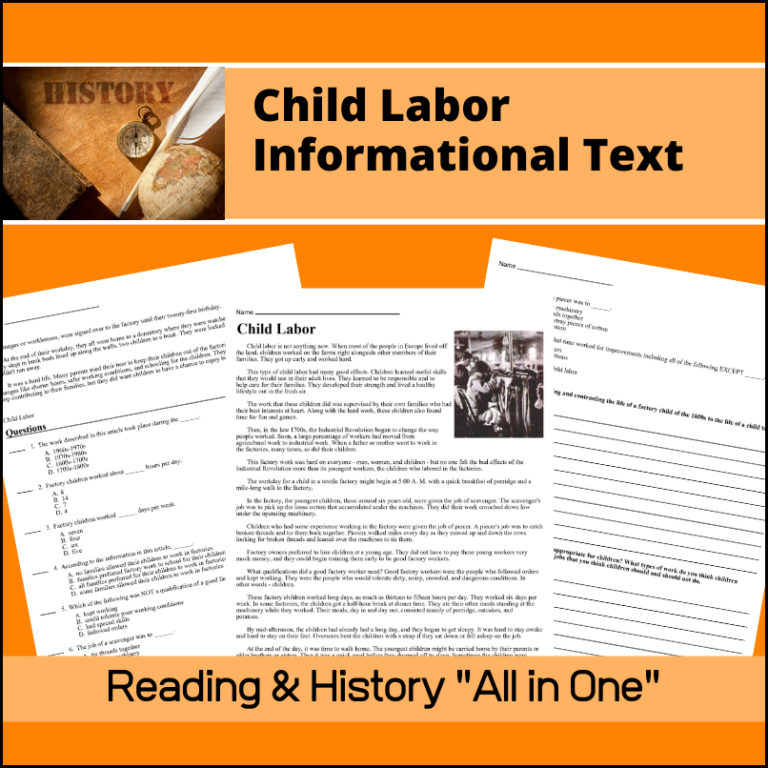 Child Labor - Industrial Revolution | Informational Text - My Teaching ...
