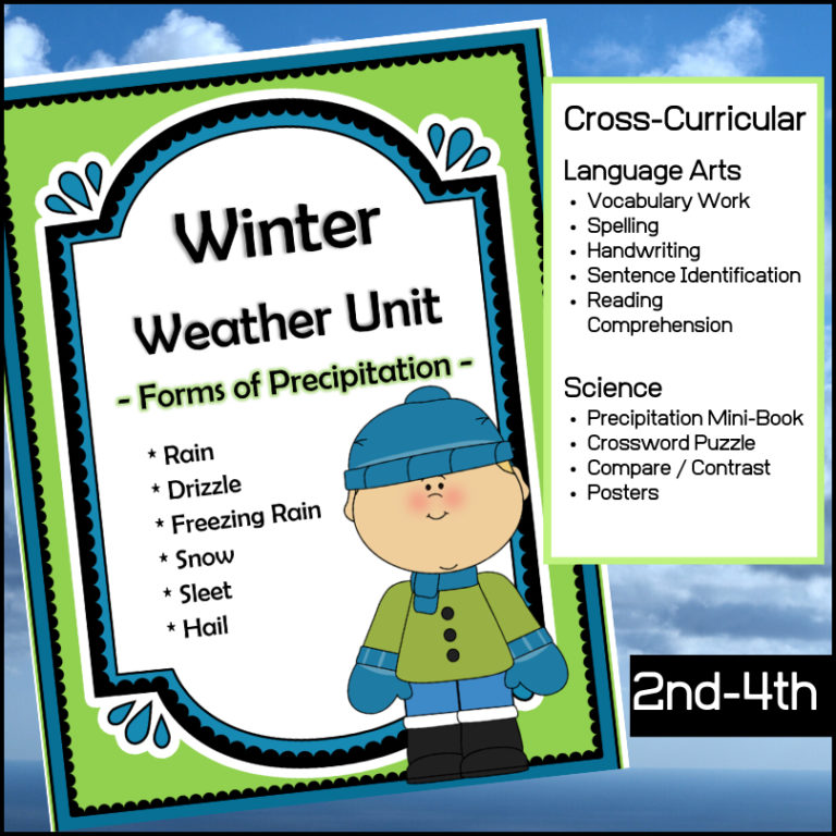 Winter Weather Unit - Forms of Precipitation - My Teaching Library ...