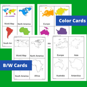 Continents - World Geography Nomenclature Cards - My Teaching Library ...