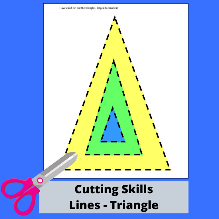 Cutting Skills activity sheet (triangles) - My Teaching Library ...