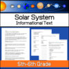 Planets of our Solar System Informational Text - My Teaching Library ...