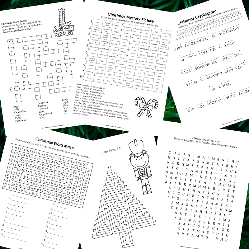 Christmas Fun: Puzzles & Poetry - My Teaching Library from CHSH-Teach, LLC