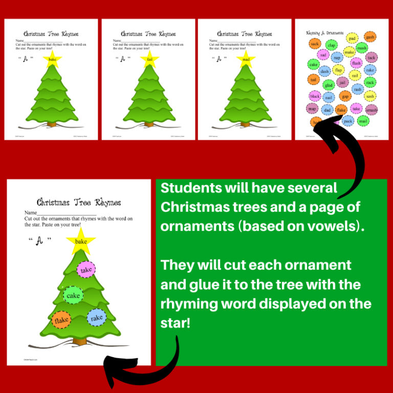 Rhyming Words - Christmas Ornaments - My Teaching Library ...