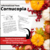 Informational Text: The Cornucopia - A Symbol of Thanksgiving - My ...