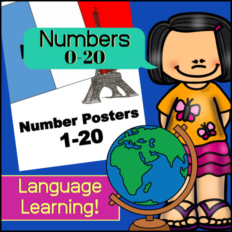French: Number Word Posters 0-20 - My Teaching Library ...