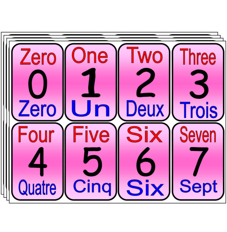 French: Number Cards 0-100 - My Teaching Library | MyTeachingLibrary.com