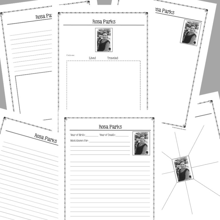 Rosa Parks Project-Based Unit | Research – Writing – Presentation - My ...