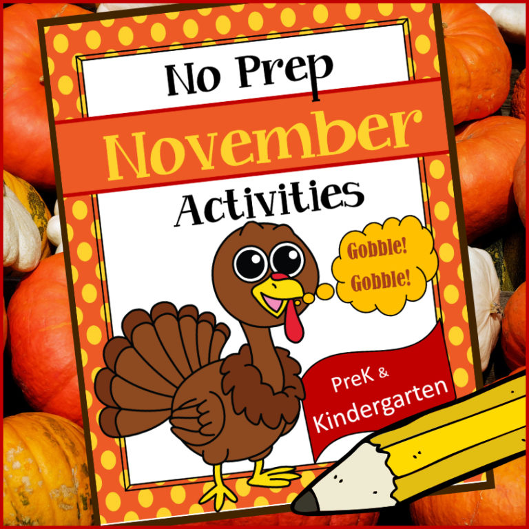 November No Prep Activities for PreK-Kindergarten - My Teaching Library ...