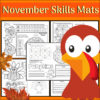 November Skill Mats - My Teaching Library | MyTeachingLibrary.com