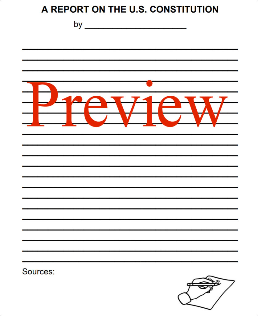 U.S. Constitution Report Form - My Teaching Library | MyTeachingLibrary.com