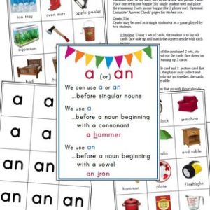 Articles a and an | Grammar Games Household Edition - My Teaching ...