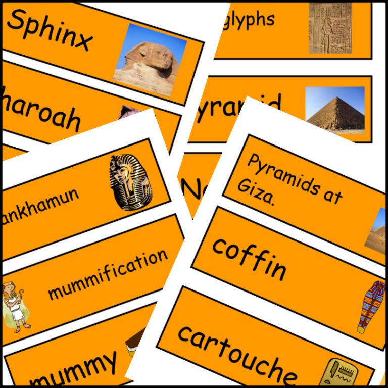 Egypt Vocabulary Word Wall - My Teaching Library | MyTeachingLibrary.com