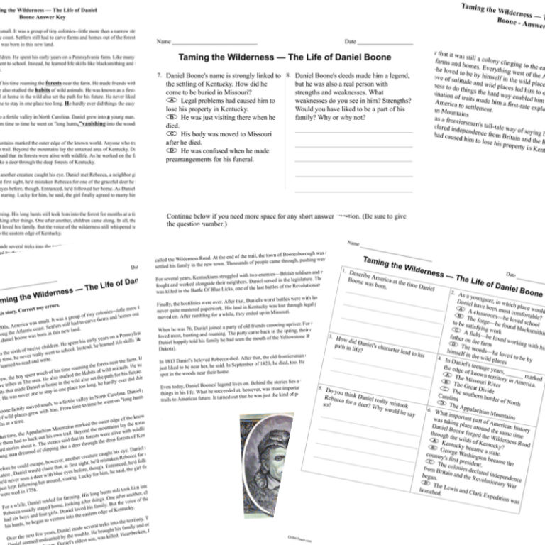 The Life of Daniel Boone - A Social Studies / Reading Resource - My ...