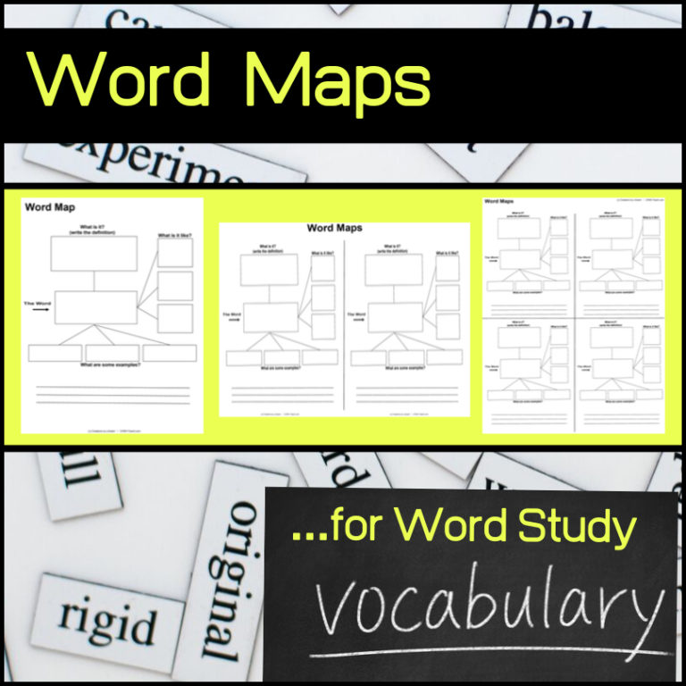 Vocabulary Word Maps for Word Study - My Teaching Library ...
