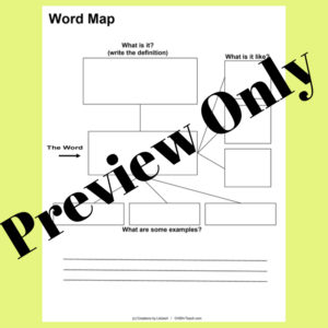 Vocabulary Word Maps for Word Study - My Teaching Library ...