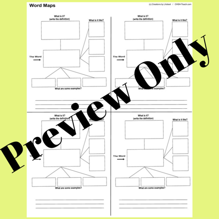 Vocabulary Word Maps for Word Study - My Teaching Library ...