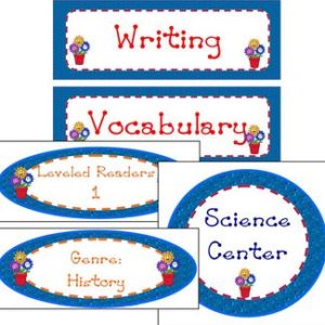 Happy Flowers Classroom Signs & Labels - My Teaching Library ...