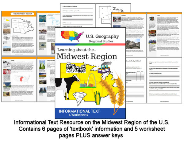 Regions of the U.S. - Midwest Region - My Teaching Library ...