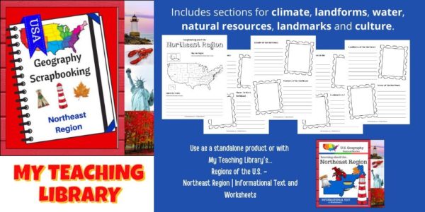 US Geography - Northeast Scrapbooking Pages - My Teaching Library ...