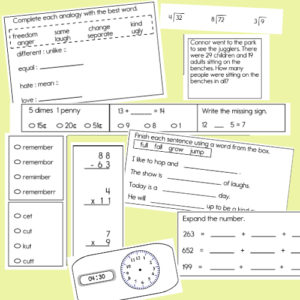 3rd Grade Summer Skills Review Packet - My Teaching Library ...