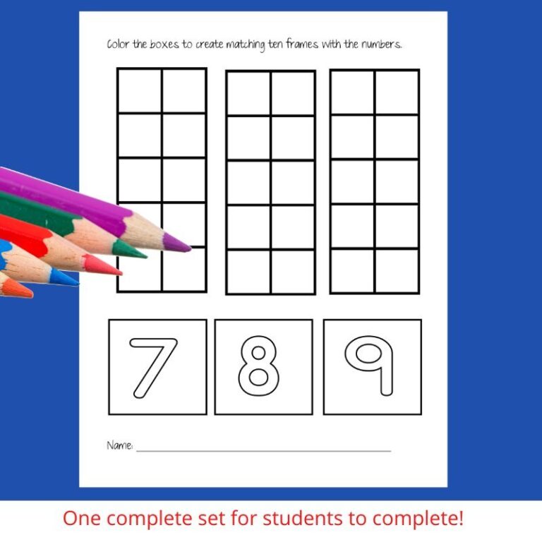 Ten Frame Sets | 5 Complete Sets - My Teaching Library ...