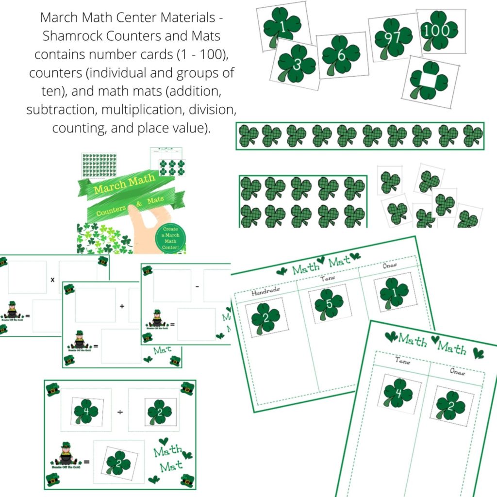 March Math Center Materials - My Teaching Library | MyTeachingLibrary.com